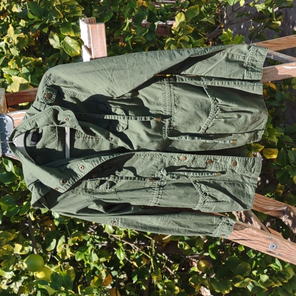 Finesse | Jackets & Coats | Finesse Cotton Utility Jacket Snap Front ...